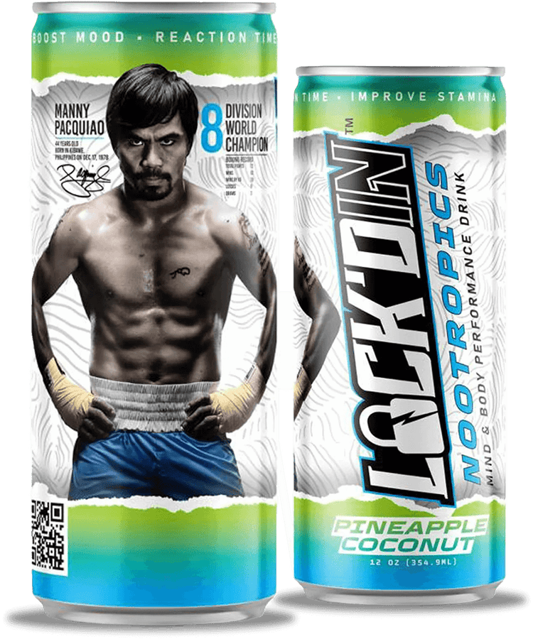 LOCK'DIN Manny Pacquiao Nootropics Performance Drink - Pineapple Cocon